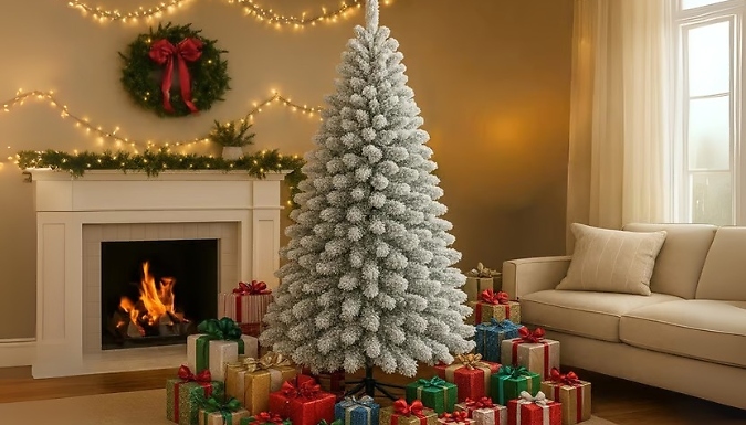 6FT or 7FT Artificial Christmas Tree - Normal or Flocked!