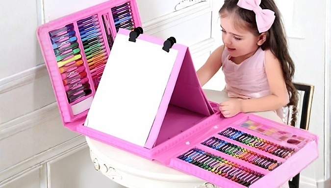 208-Piece Deluxe Colouring Art Set Case - 2 Colours
