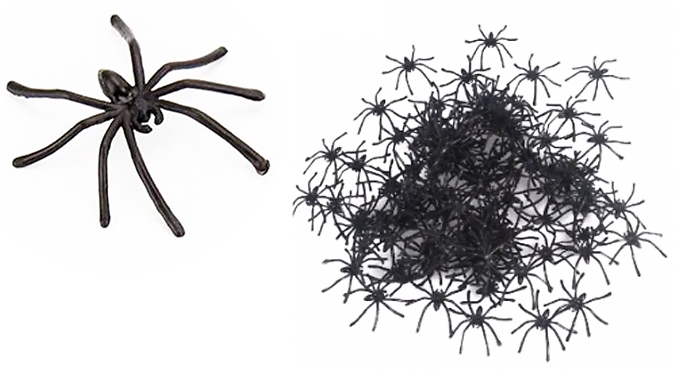 100 plastic spiders store
