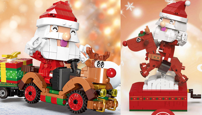 Santa Reindeer Block Music Box Toy - 2 Designs