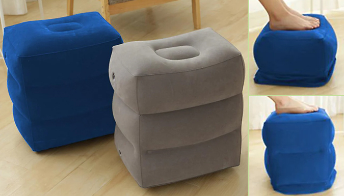 Inflatable Portable Foot Rest with Storage Bag - 2 Colours
