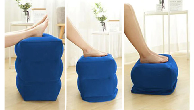 Inflatable Portable Foot Rest with Storage Bag - 2 Colours