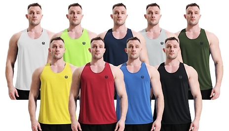 Men's Y-Back Muscle Tank Top - 9 Colours