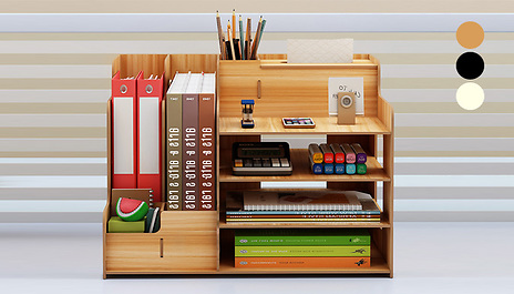 Multi-Compartment Desktop Storage System - 3 Colours