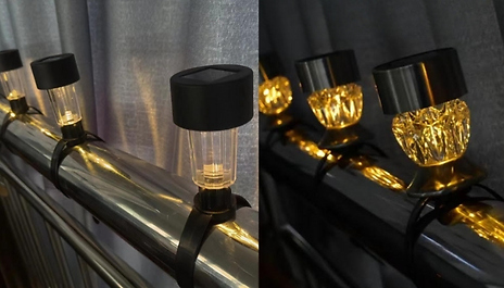 3 or 6-Pack of Solar Pathway Lights with Tie Wraps - 2 Designs