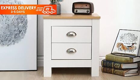 Set of 2 Bedside Table Drawers - 2 Colours