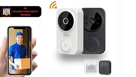 Wireless Smart Doorbell with Camera - 2 Colours