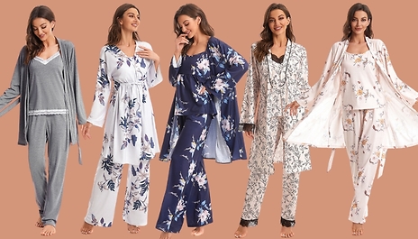 3-Piece Casual Pyjamas Set - 5 Colours, 5 Sizes