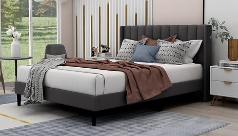 Josie Plush Platform Bed with Mattress - 6 Sizes