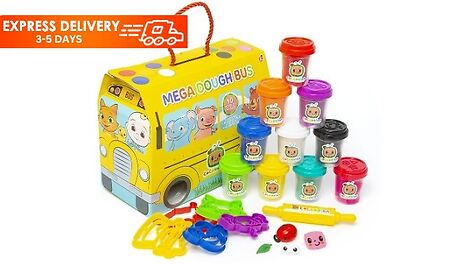 Cocomelon Mega Dough Bus - Sensory Activity Play Kit
