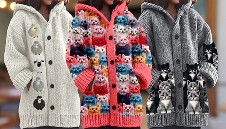 Chunky Knit Animal Cardigan - 5 Designs & 5 Sizes