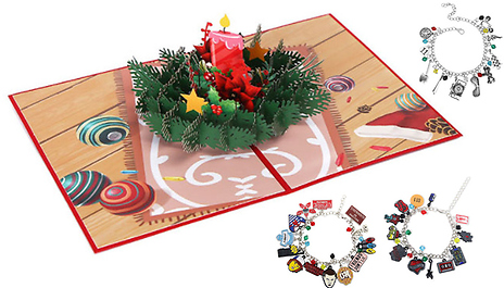 3D Christmas Greeting Card with Gift - 3 Options