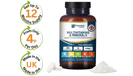All Round Health Boosting Multivitamins & Mineral Tablets - Years Supply!